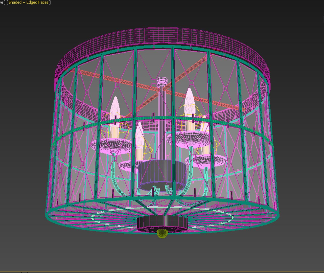 Adeline Crystal Flushmount 3D Model - TurboSquid 1306781