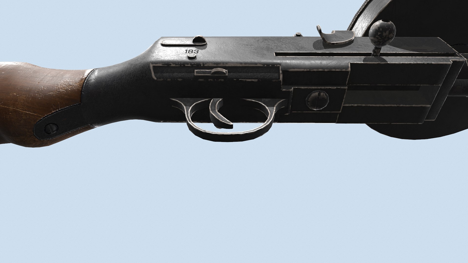 3D Degtyaryov PPD-30 Submachine Gun Low-poly PBR Model - TurboSquid 2017197