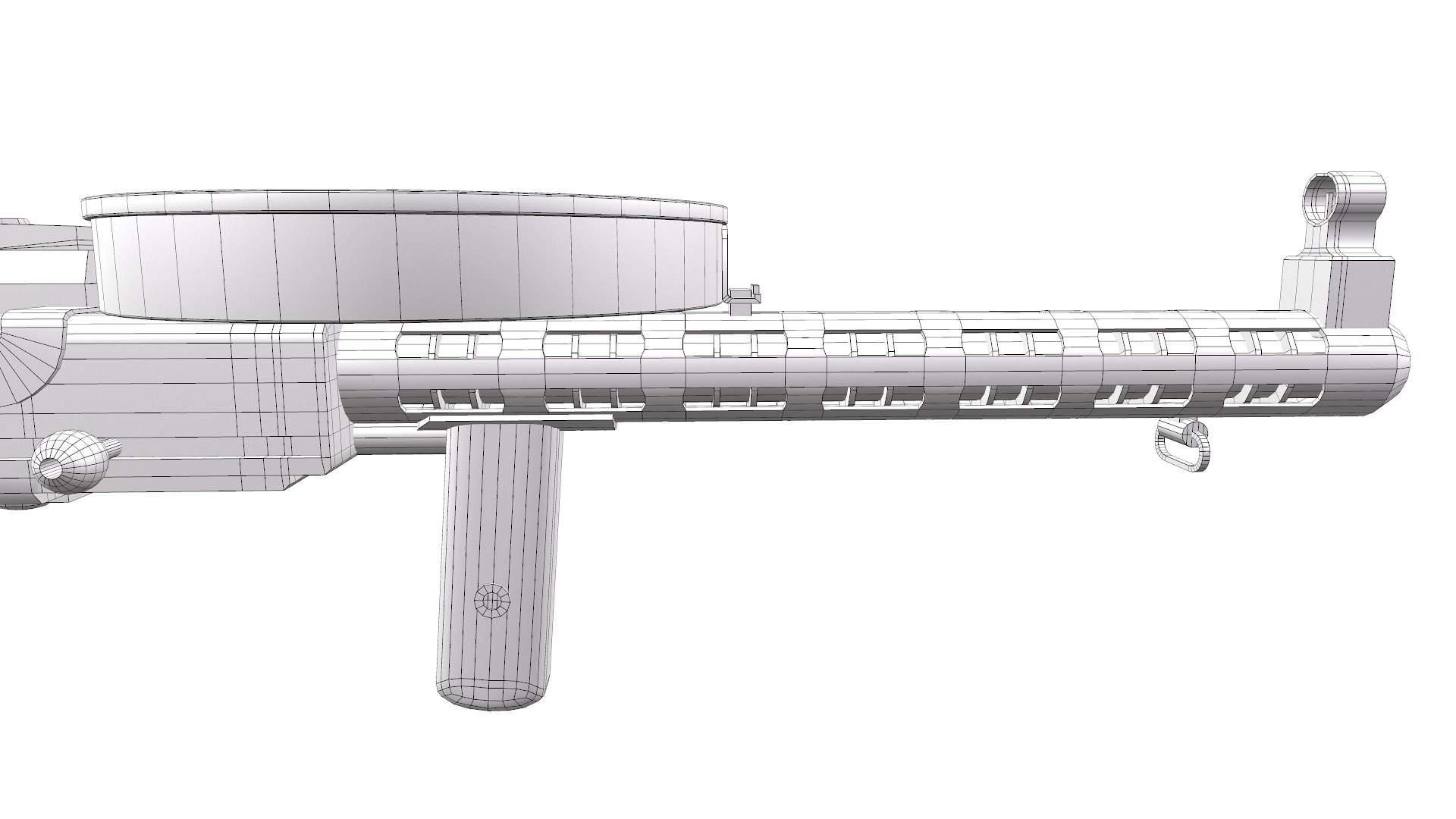 3D Degtyaryov PPD-30 Submachine Gun Low-poly PBR model - TurboSquid 2017197