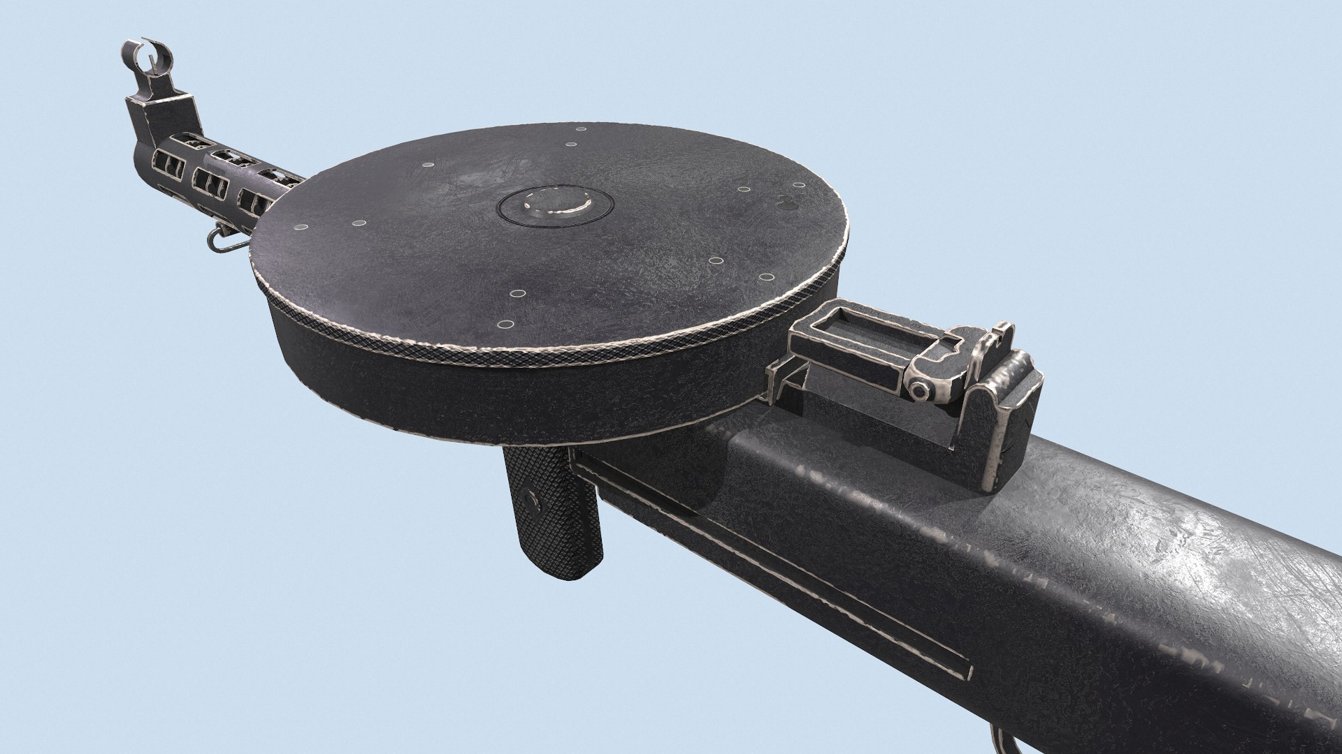 3D Degtyaryov PPD-30 Submachine Gun Low-poly PBR Model - TurboSquid 2017197