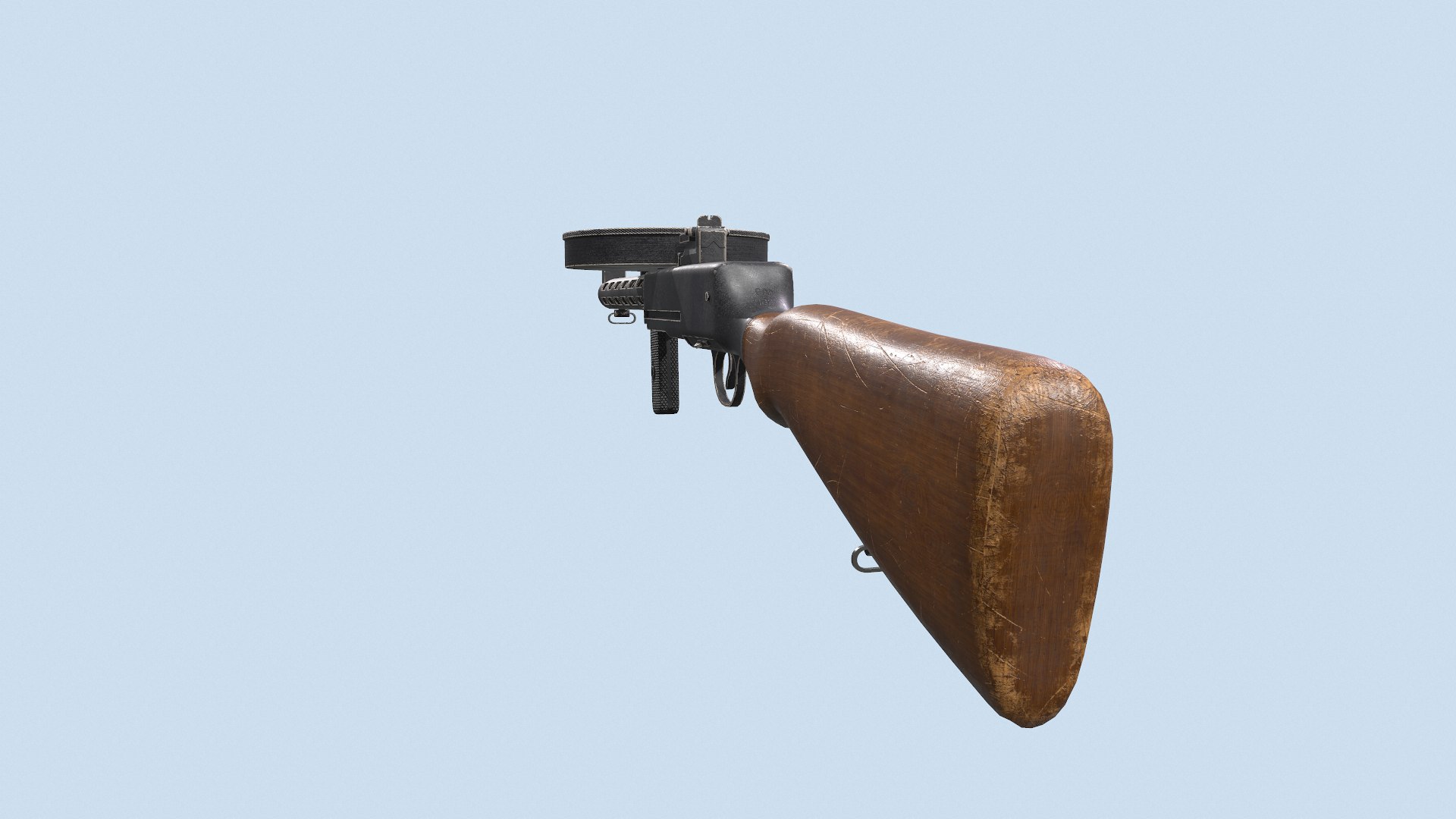 3D Degtyaryov PPD-30 Submachine Gun Low-poly PBR model - TurboSquid 2017197