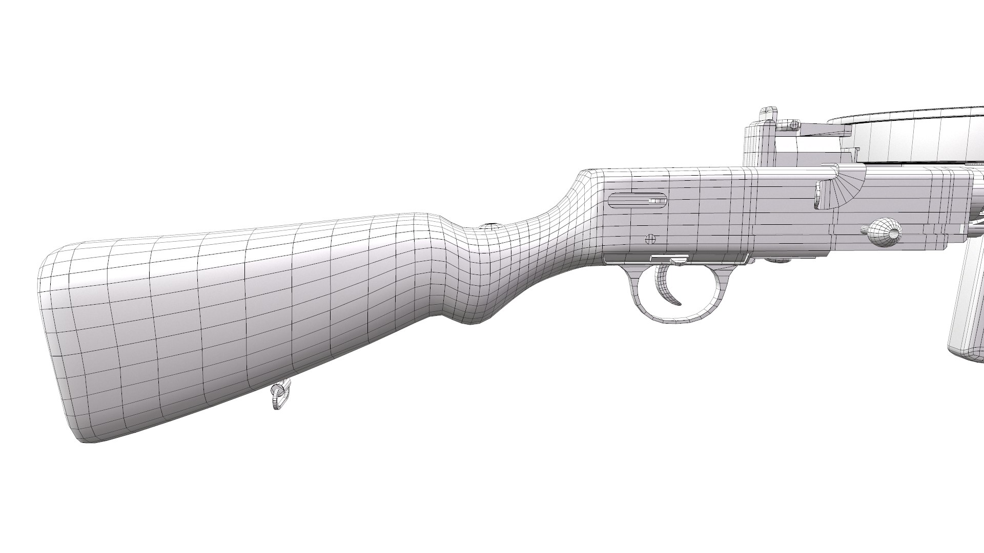 3D Degtyaryov PPD-30 Submachine Gun Low-poly PBR model - TurboSquid 2017197