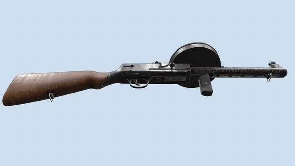 modelo 3d Subfusil Degtyaryov PPD-30 Low-poly PBR - TurboSquid 2017197