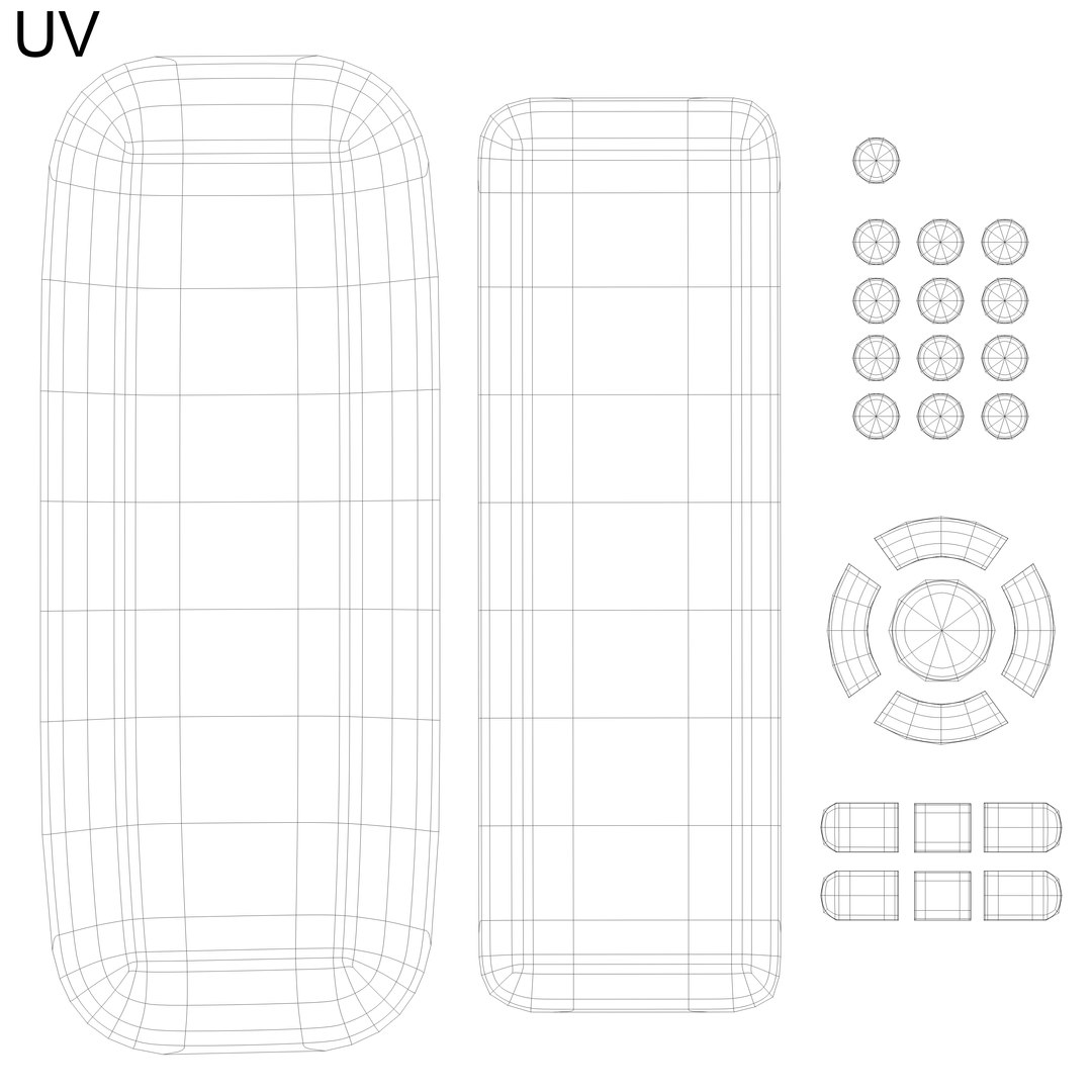 Simple Remote Control Color 3D Model - TurboSquid 1383001