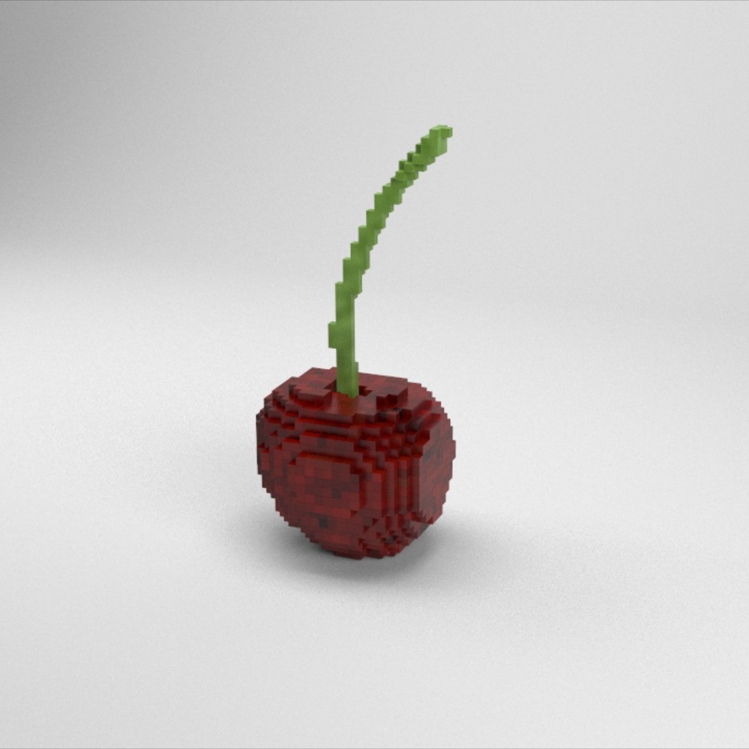 3D voxel cherry model - TurboSquid 1287375