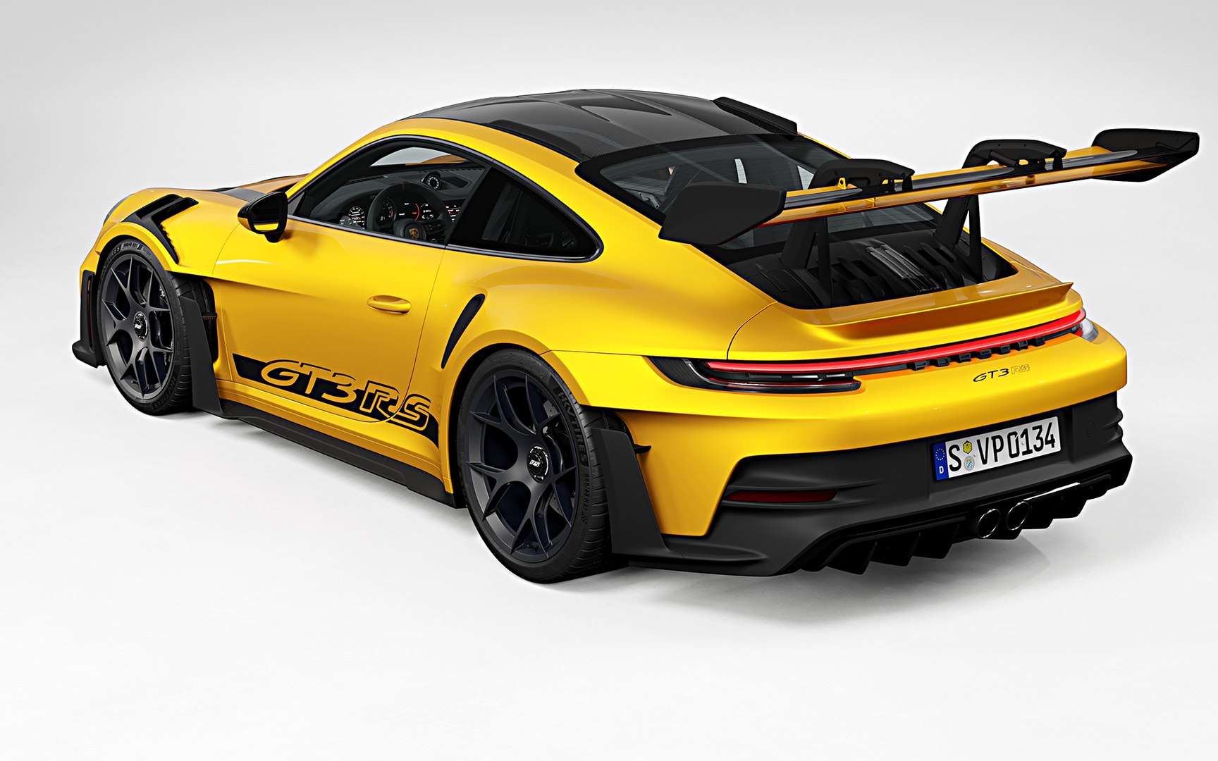 2023 Porsche 911 GT3 RS Yellow Model - TurboSquid 2087437