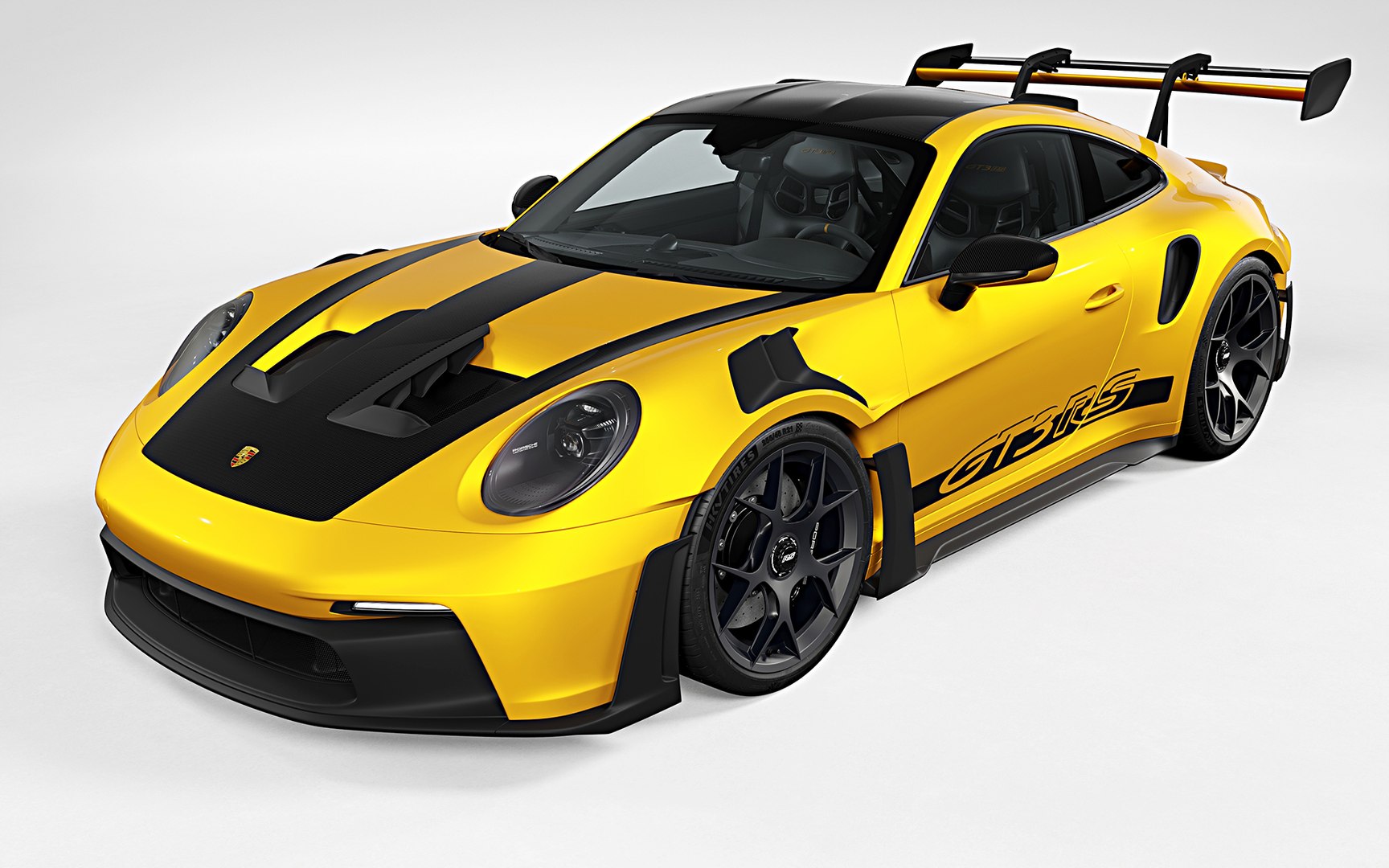 2023 Porsche 911 GT3 RS Yellow Model - TurboSquid 2087437