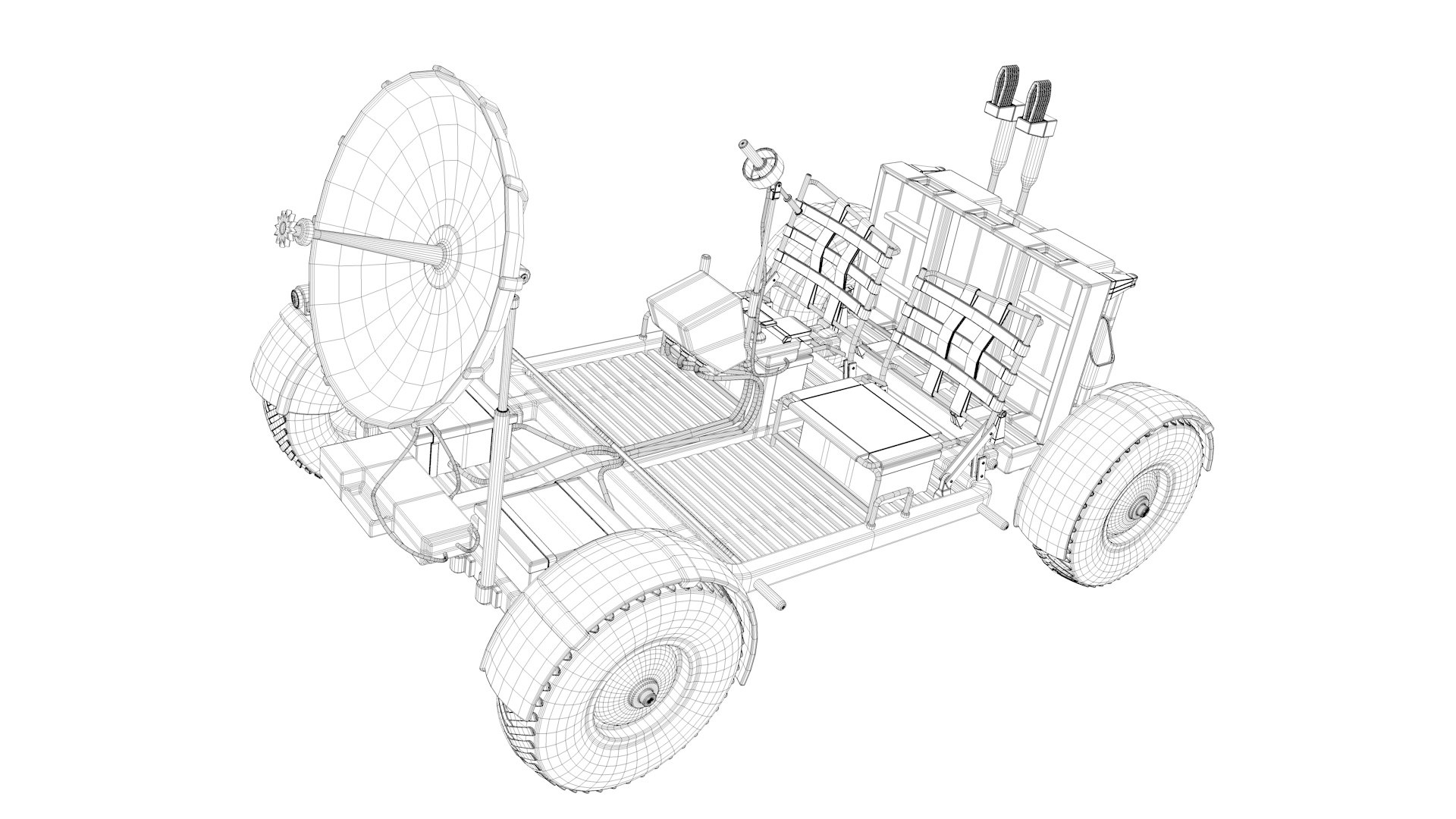Lunar Roving Vehicle From Apollo 15 3D Model - TurboSquid 2019864