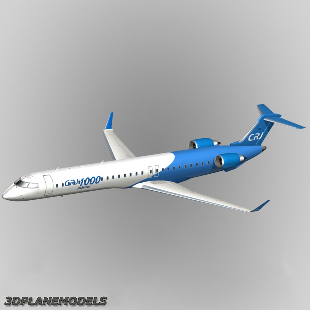 Bombardier Crj-1000 House Colours 3d Model