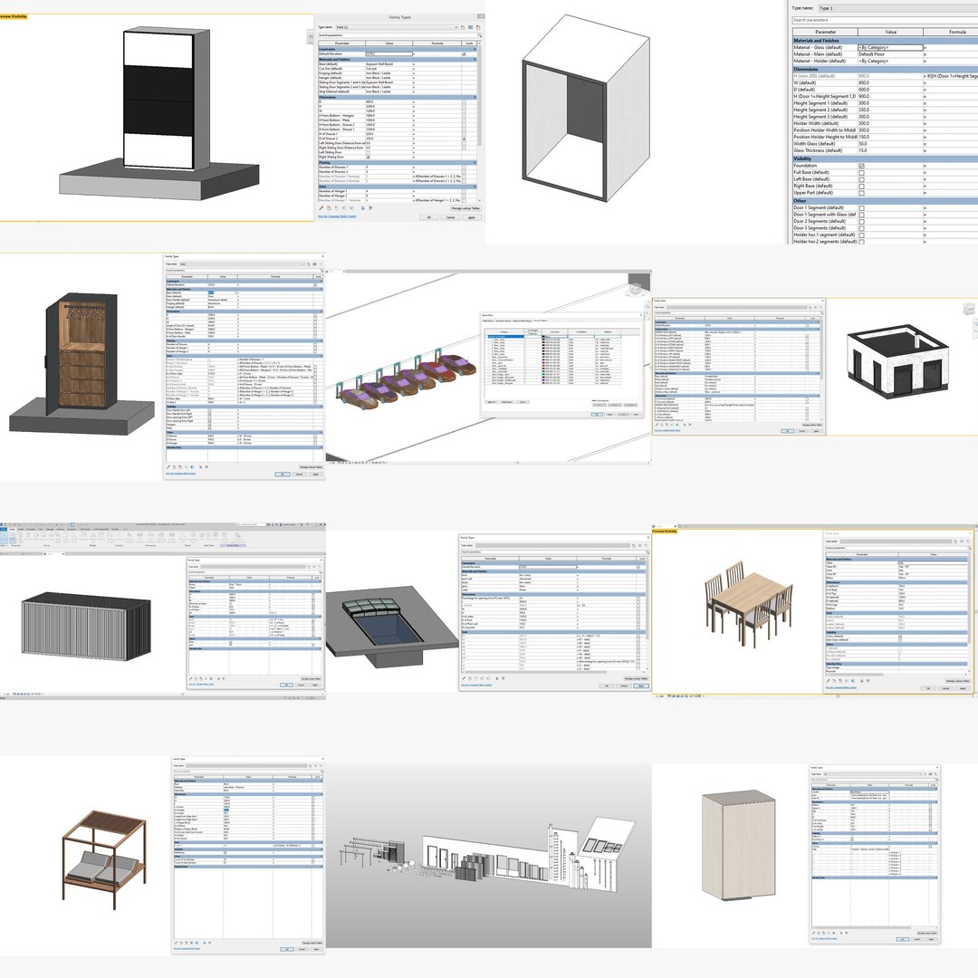 Best Collection Of Parametric Revit Families On Net 3D Model ...