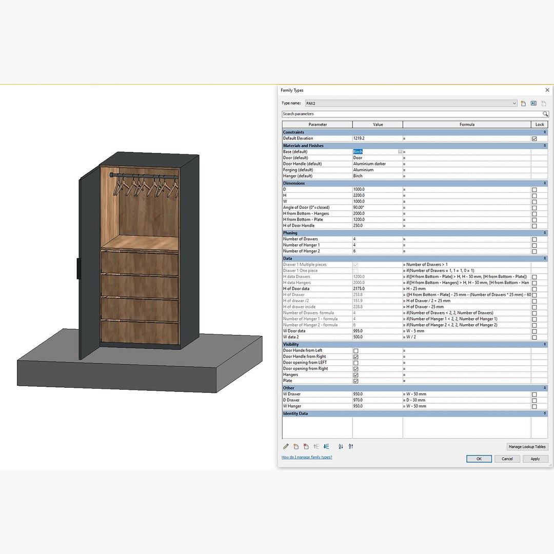 Best Collection Of Parametric Revit Families On Net 3D Model ...