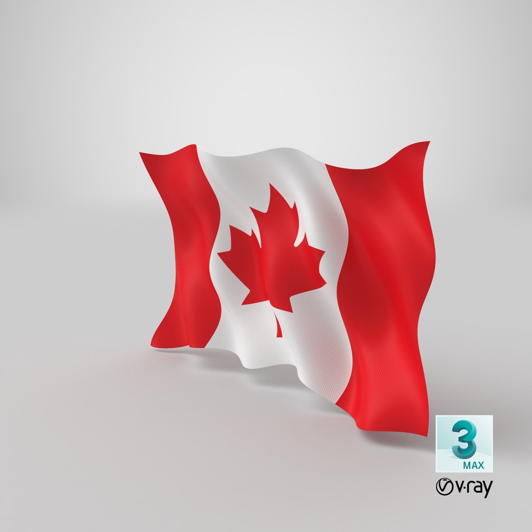 Realistic Canada Flag 3D Model - TurboSquid 1613041