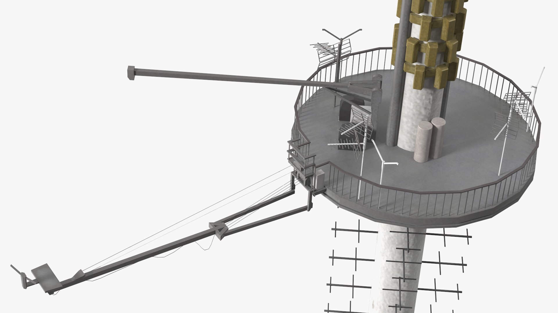 3D Television Tower Spire - TurboSquid 1851725