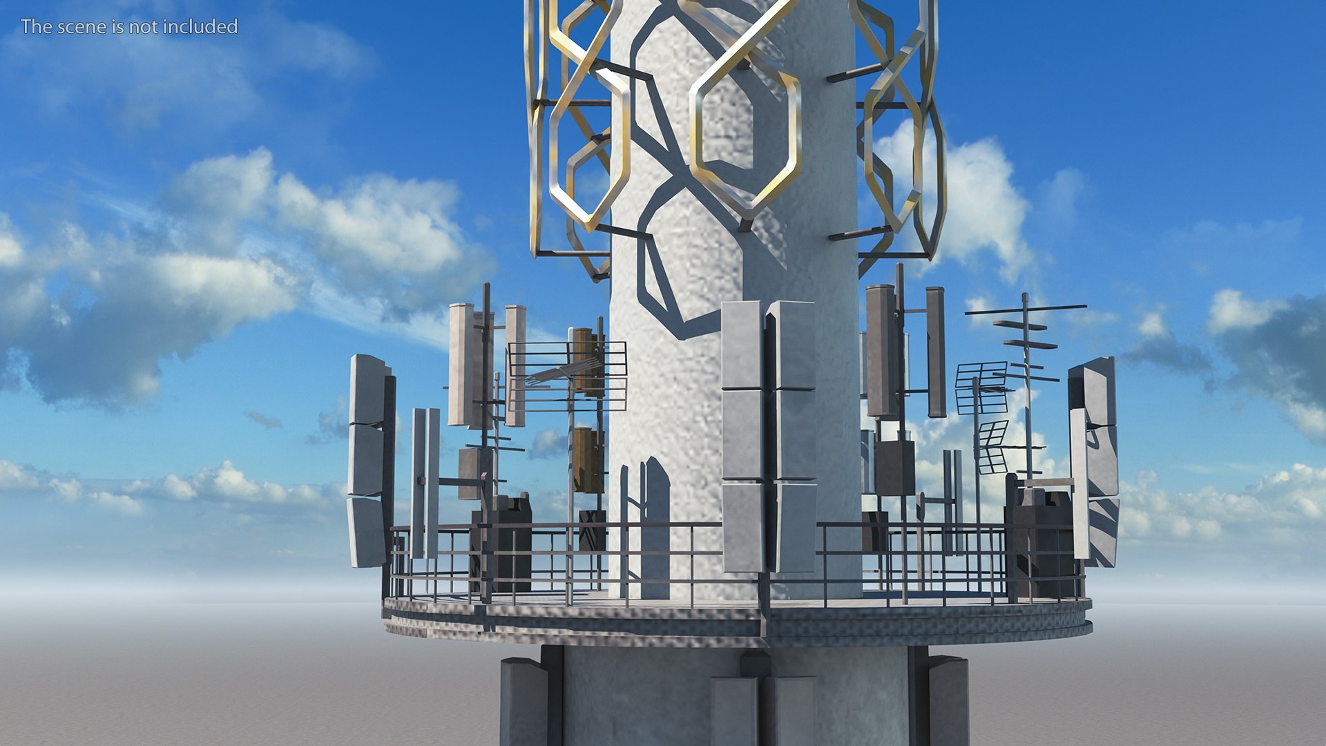 3D Television Tower Spire - TurboSquid 1851725