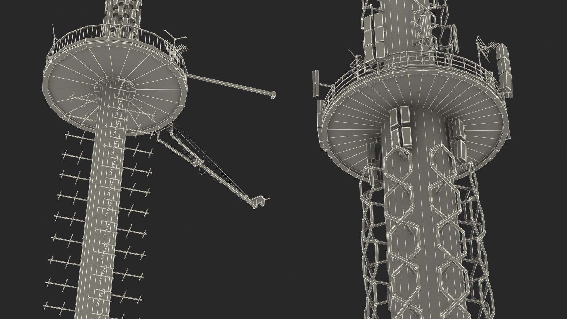 3D Television Tower Spire - TurboSquid 1851725