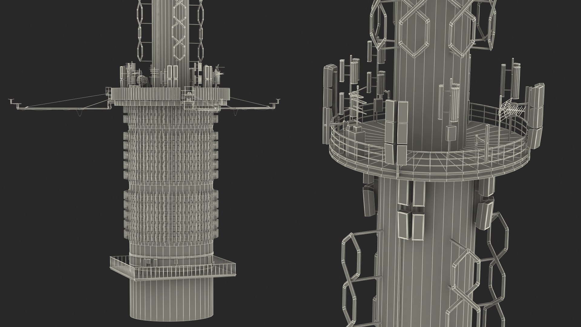 3D Television Tower Spire - TurboSquid 1851725