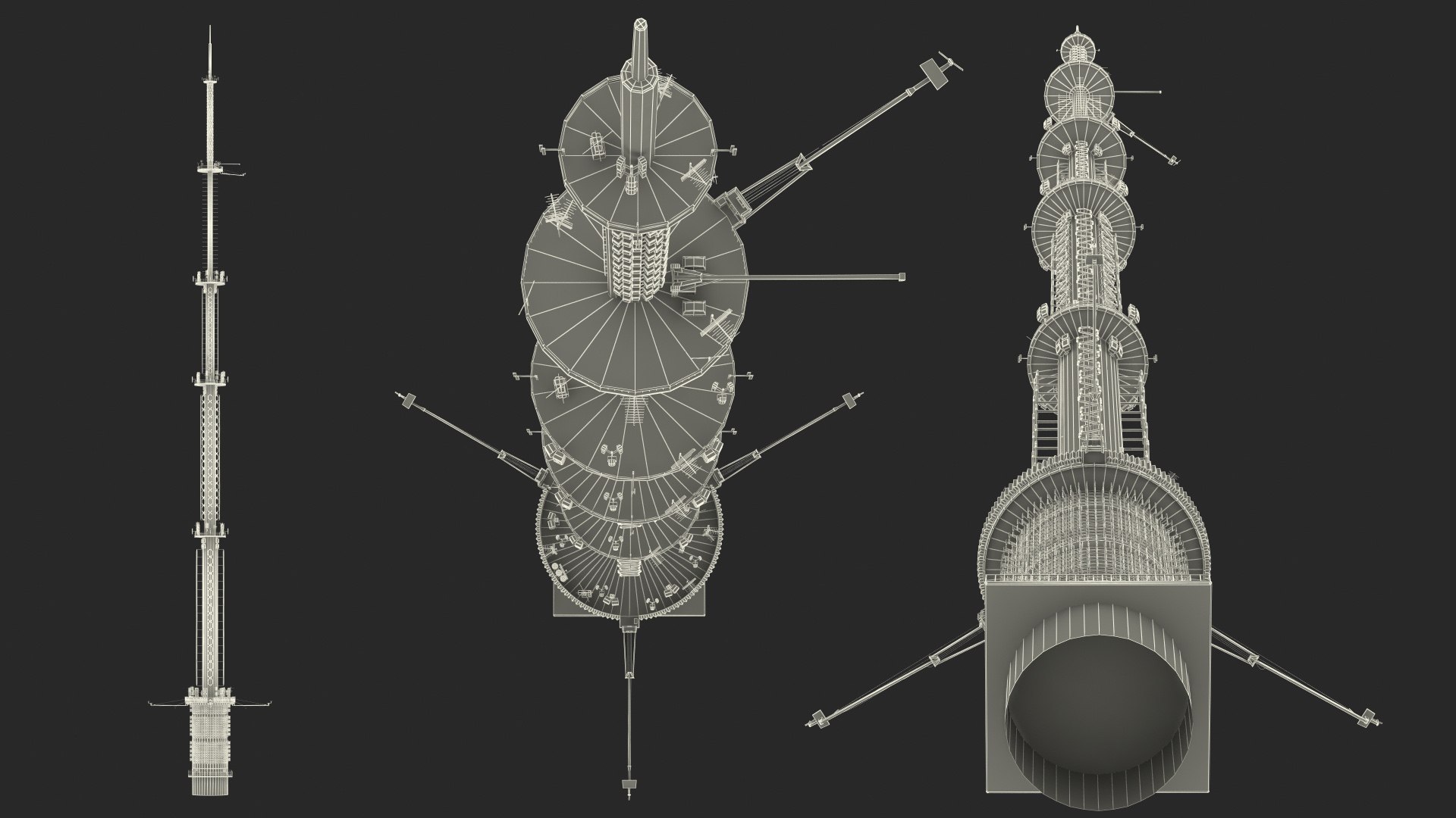 3D Television Tower Spire - TurboSquid 1851725