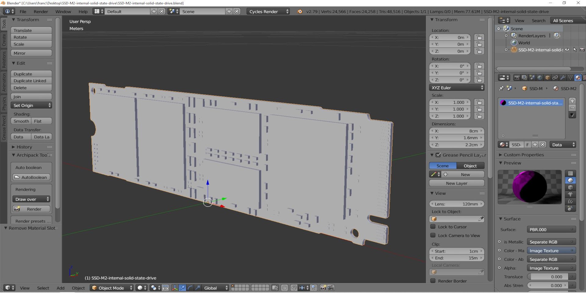 SSD M2 Internal Solid State Drive 3D Model - TurboSquid 1793201