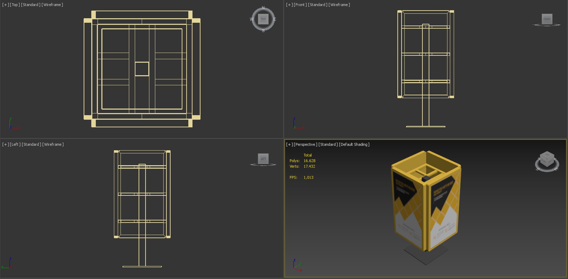 Sleek 3D Kiosk Model Model - TurboSquid 2164223