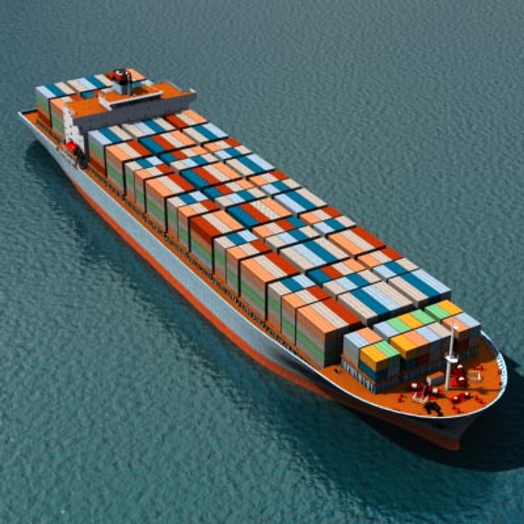 container ship 3d model
