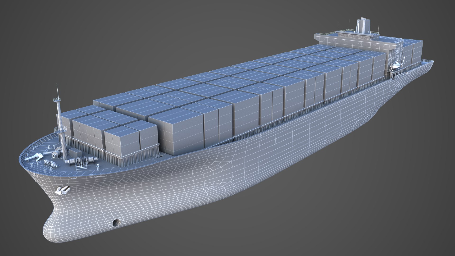 Container Ship 3d Model