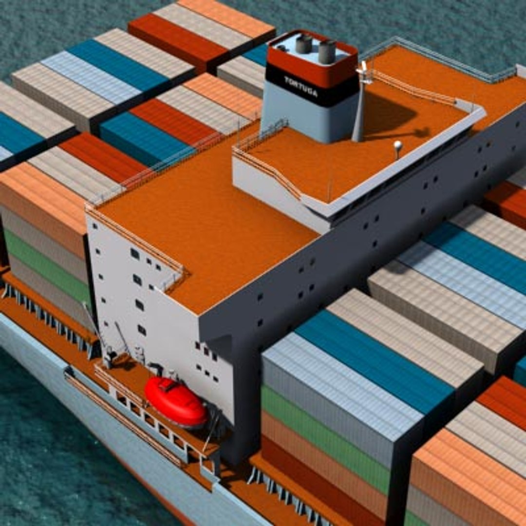 container ship 3d model