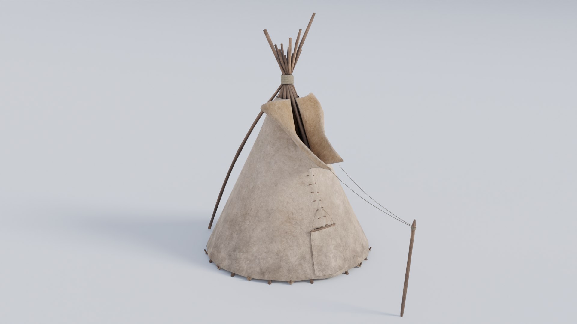 Teepee With 4K And 2K Textures 3D Model - TurboSquid 1977879