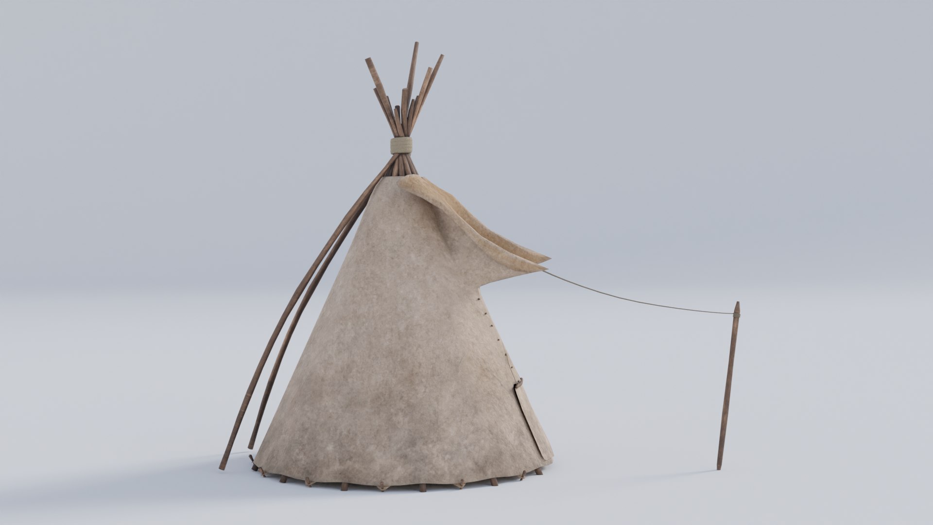 Teepee With 4K And 2K Textures 3D Model - TurboSquid 1977879