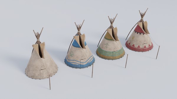 Tipi mit 4K- und 2K-Texturen 3D-Modell - TurboSquid 1977879