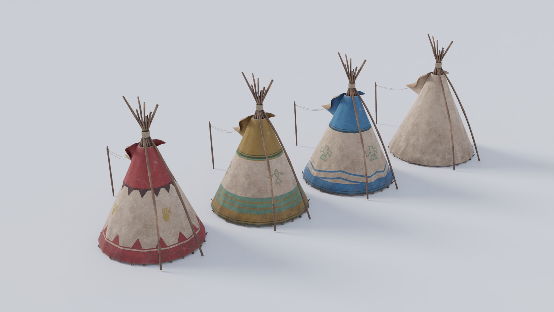 Teepee With 4K And 2K Textures 3D Model - TurboSquid 1977879