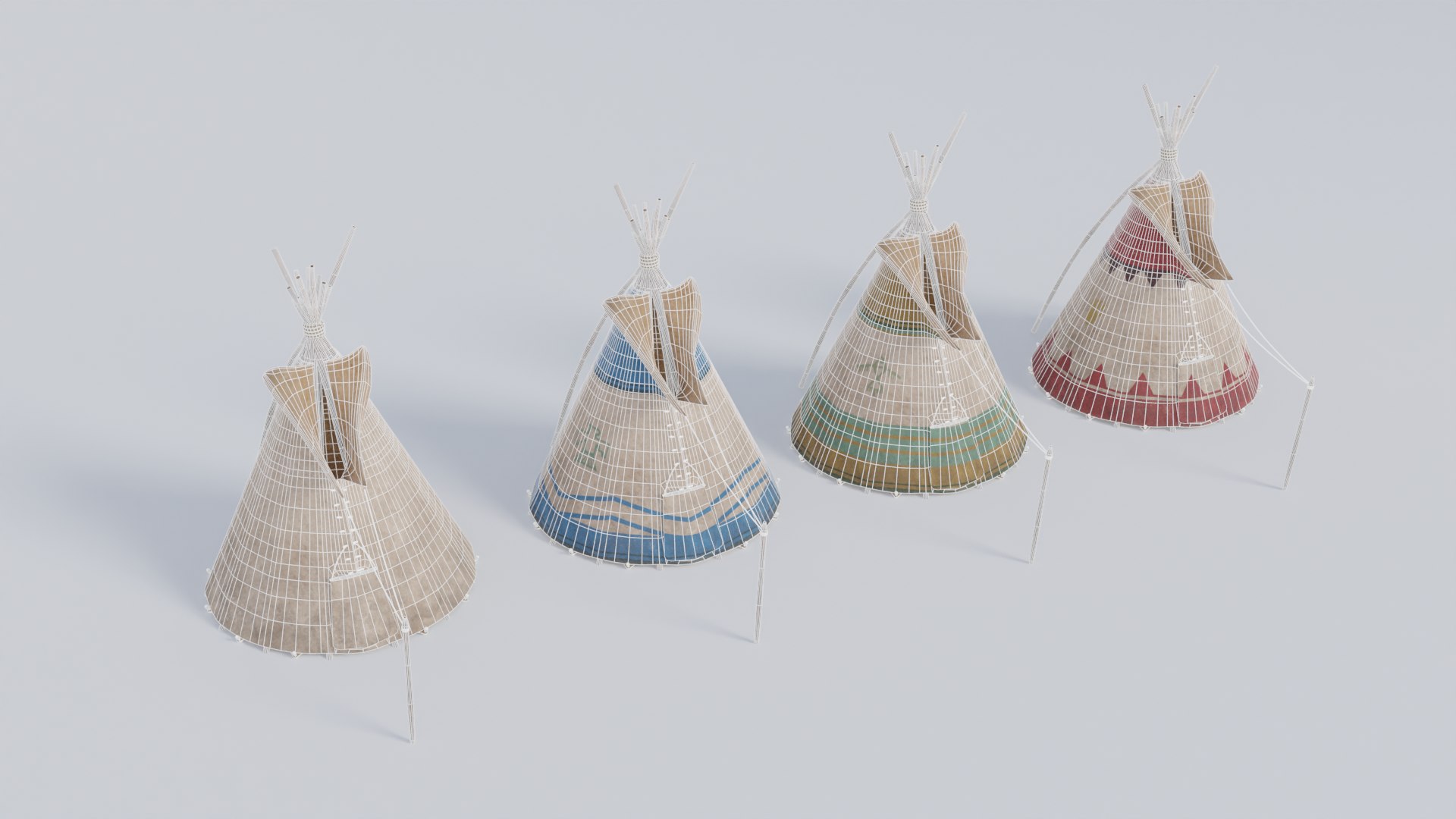 Teepee With 4K And 2K Textures 3D Model - TurboSquid 1977879