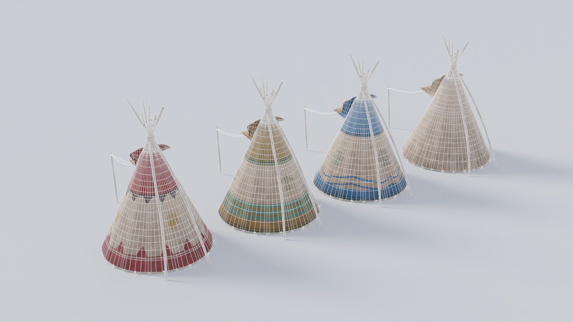 Teepee With 4K And 2K Textures 3D Model - TurboSquid 1977879
