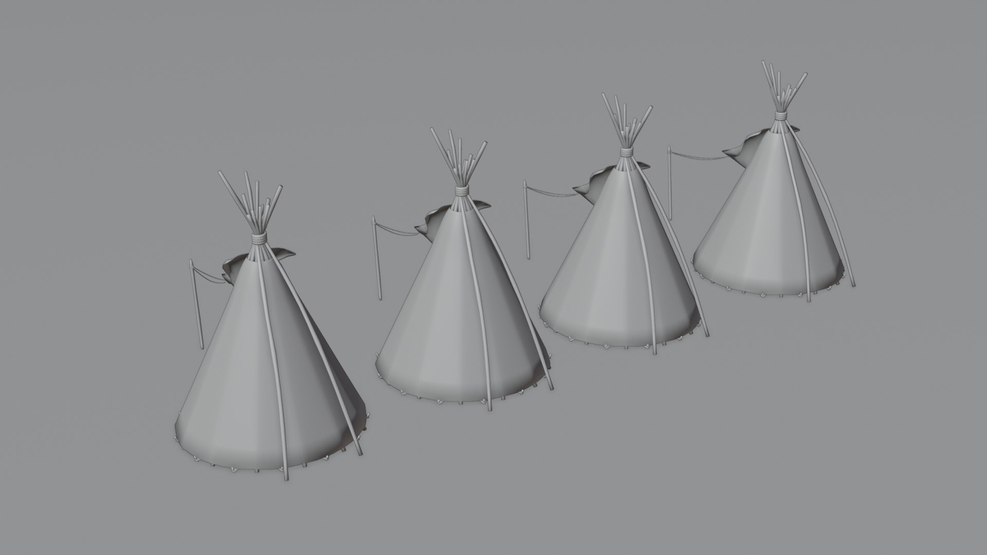 Teepee With 4K And 2K Textures 3D Model - TurboSquid 1977879