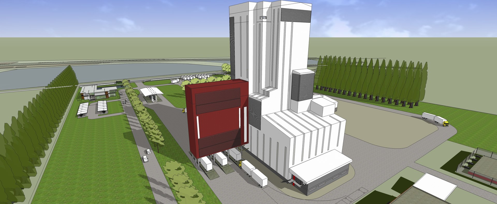 Cement factory layout 3D - TurboSquid 1906159