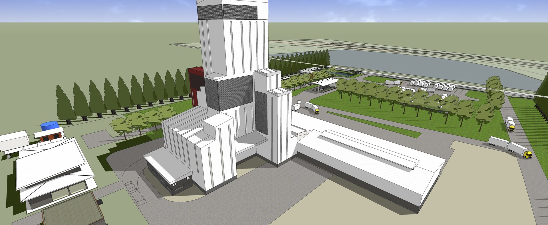 Cement factory layout 3D - TurboSquid 1906159