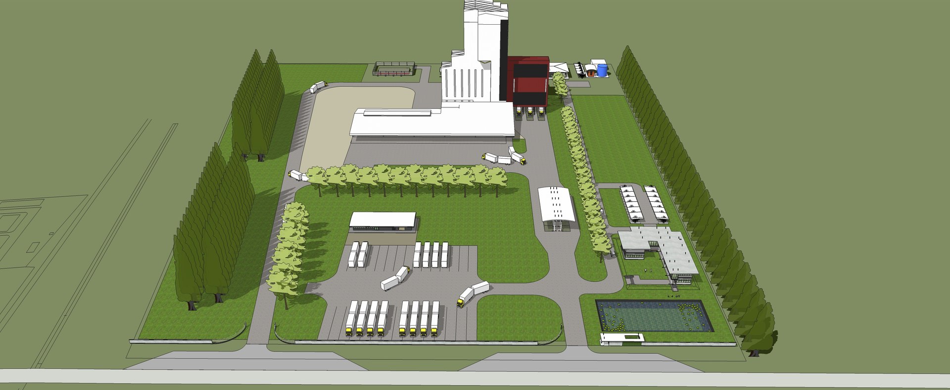 Cement factory layout 3D - TurboSquid 1906159