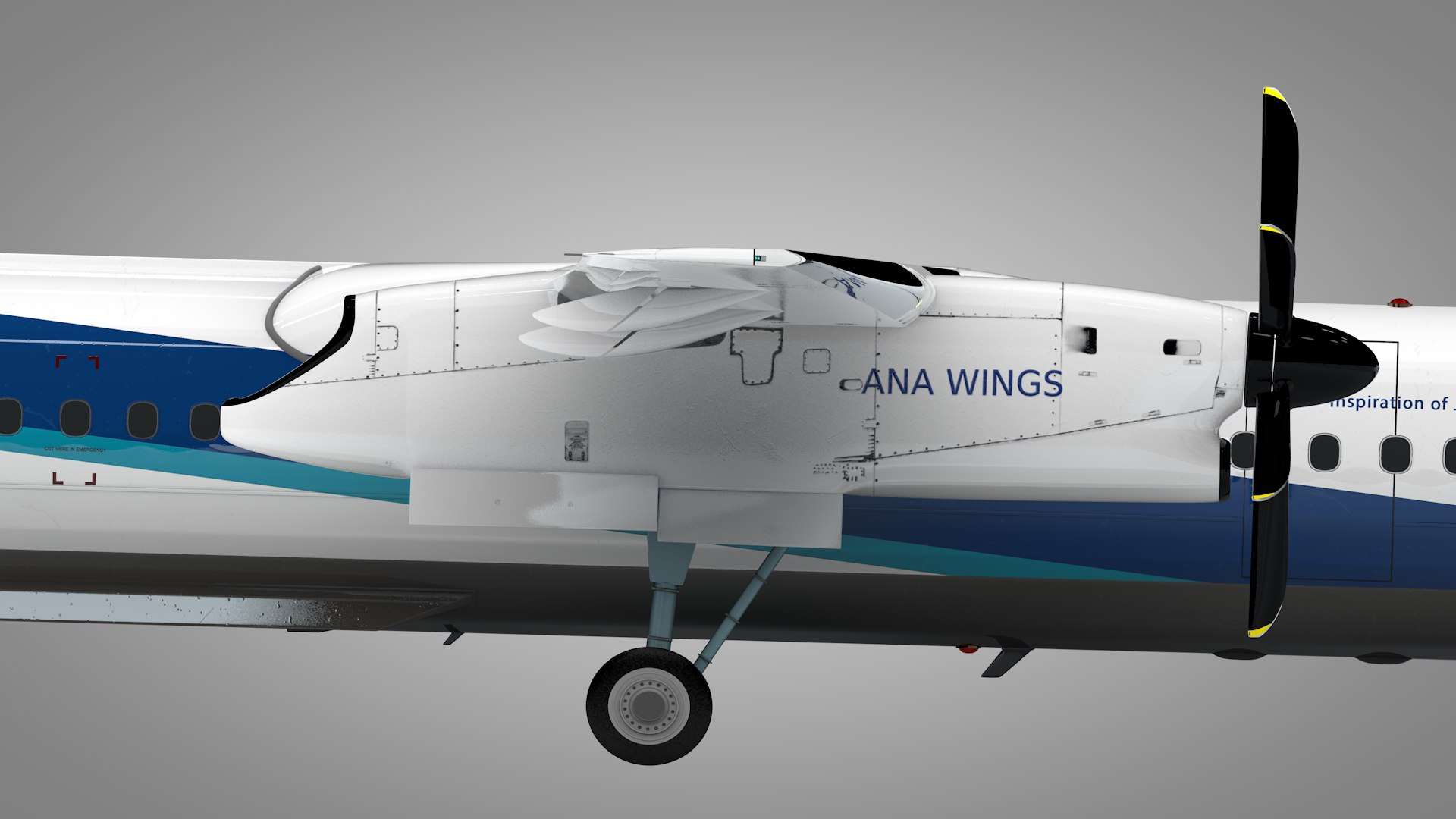 3D DE HAVILLAND CANADA DASH 8-400 ANA WINGS L1485 Model - TurboSquid ...