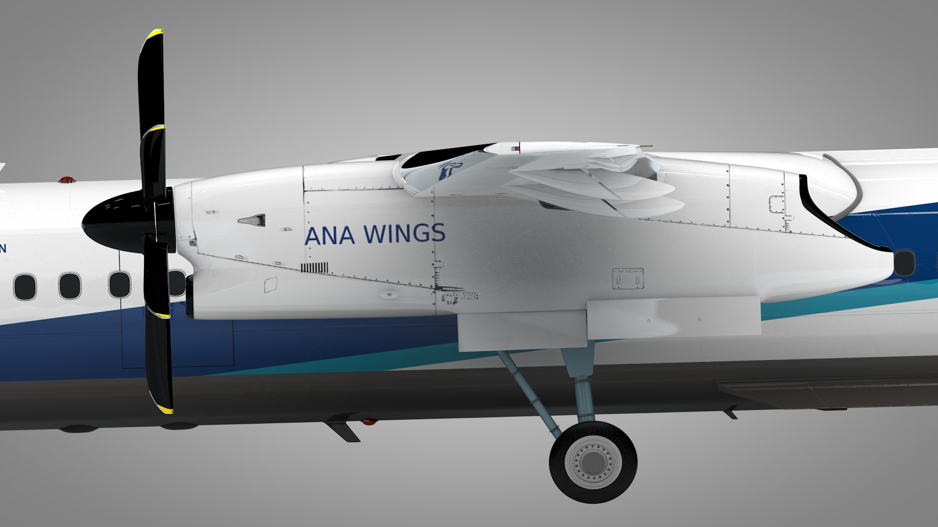 3D DE HAVILLAND CANADA DASH 8-400 ANA WINGS L1485 Model - TurboSquid ...