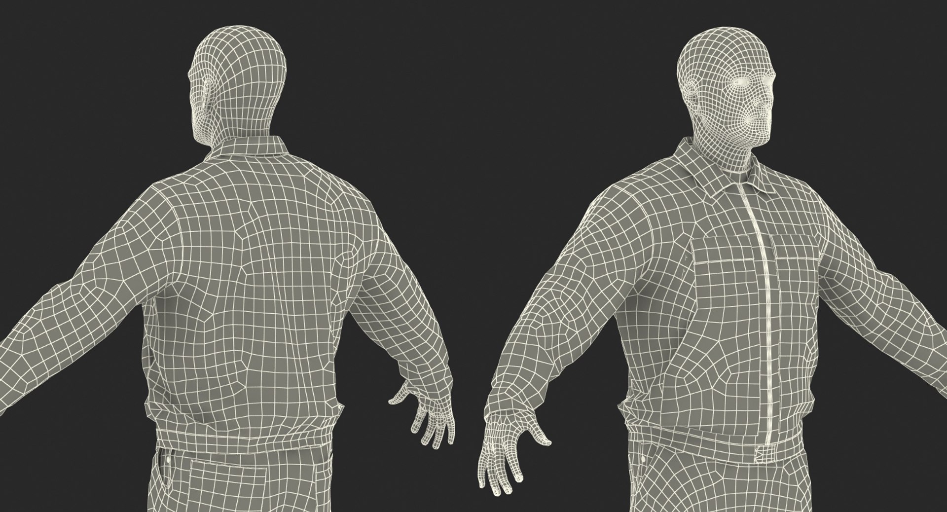 mechanic worker wearing blue 3d 3ds