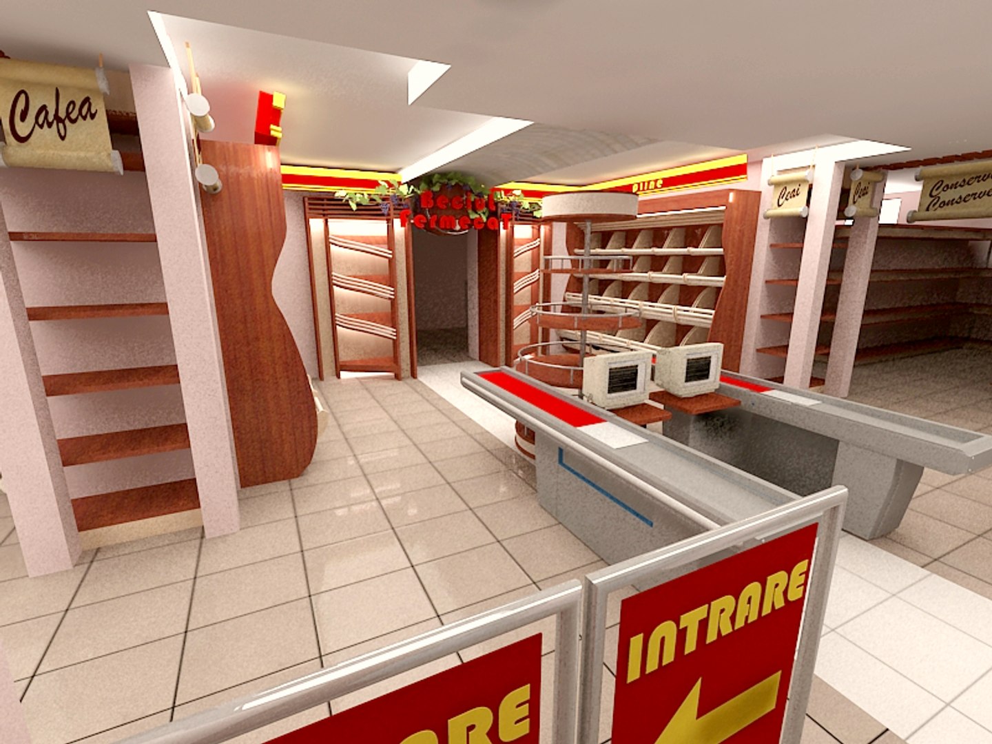 Design Supermarket 3d Model