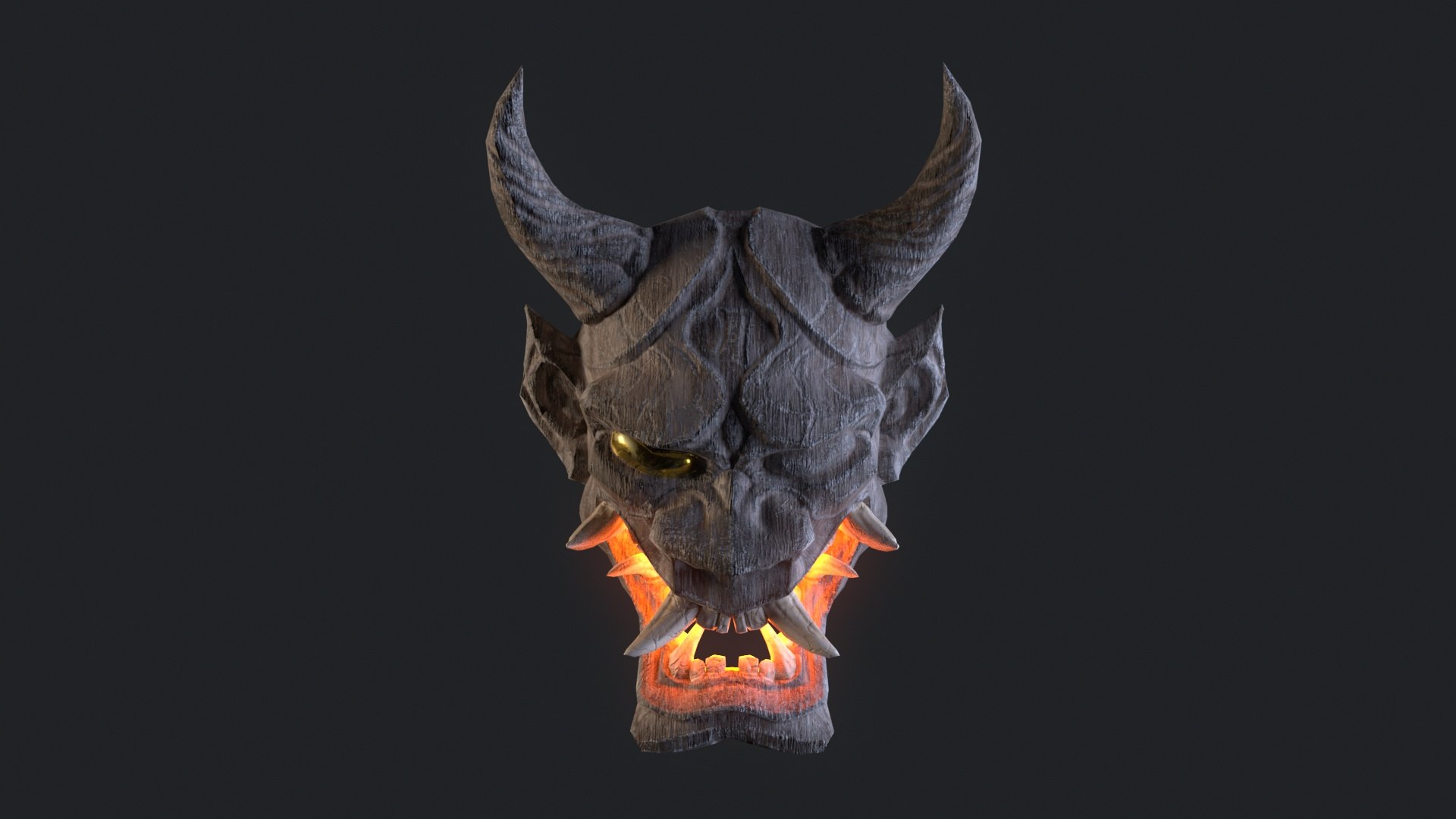 Ancient Japanese Demon Mask 3D Model - TurboSquid 2184698