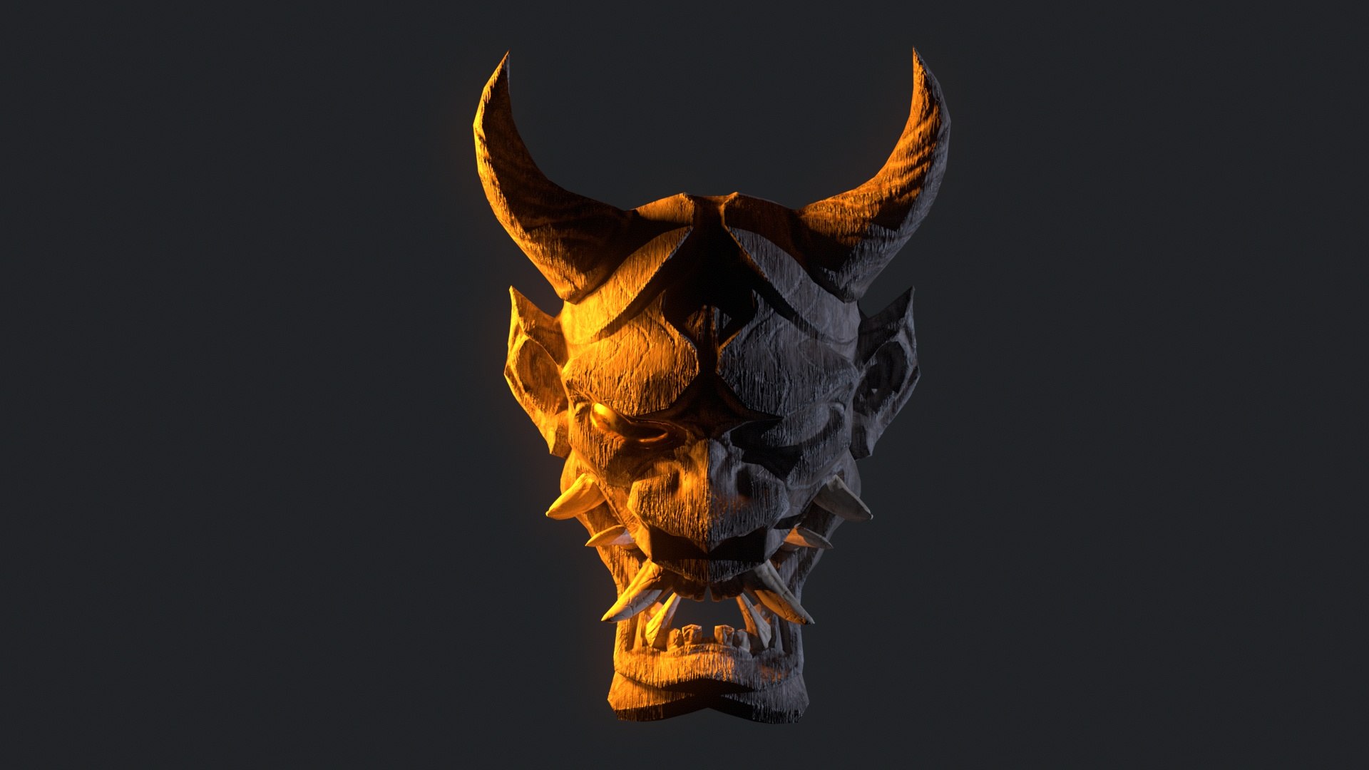 Ancient Japanese Demon Mask 3D Model - TurboSquid 2184698
