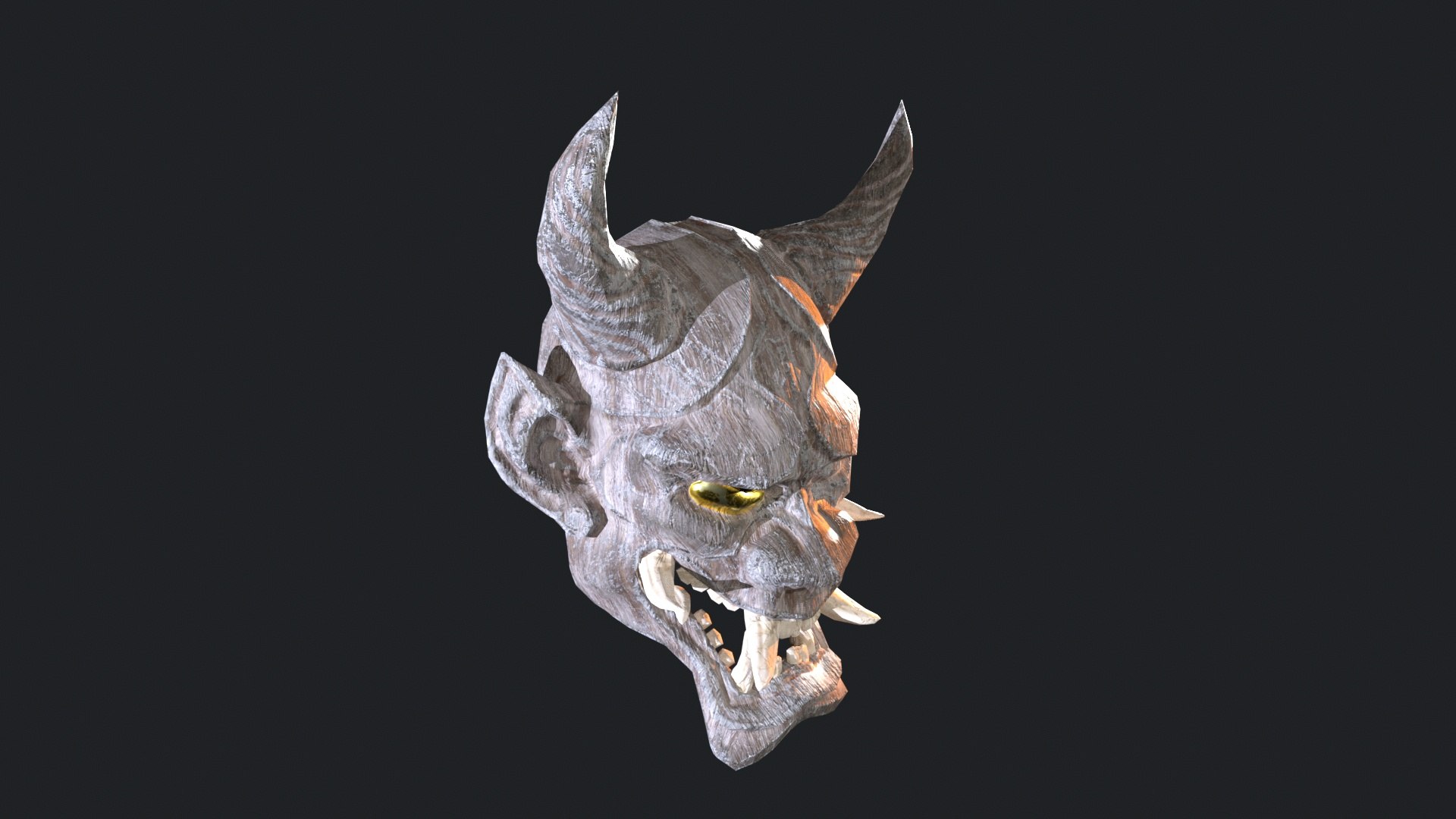 Ancient Japanese Demon Mask 3D Model - TurboSquid 2184698