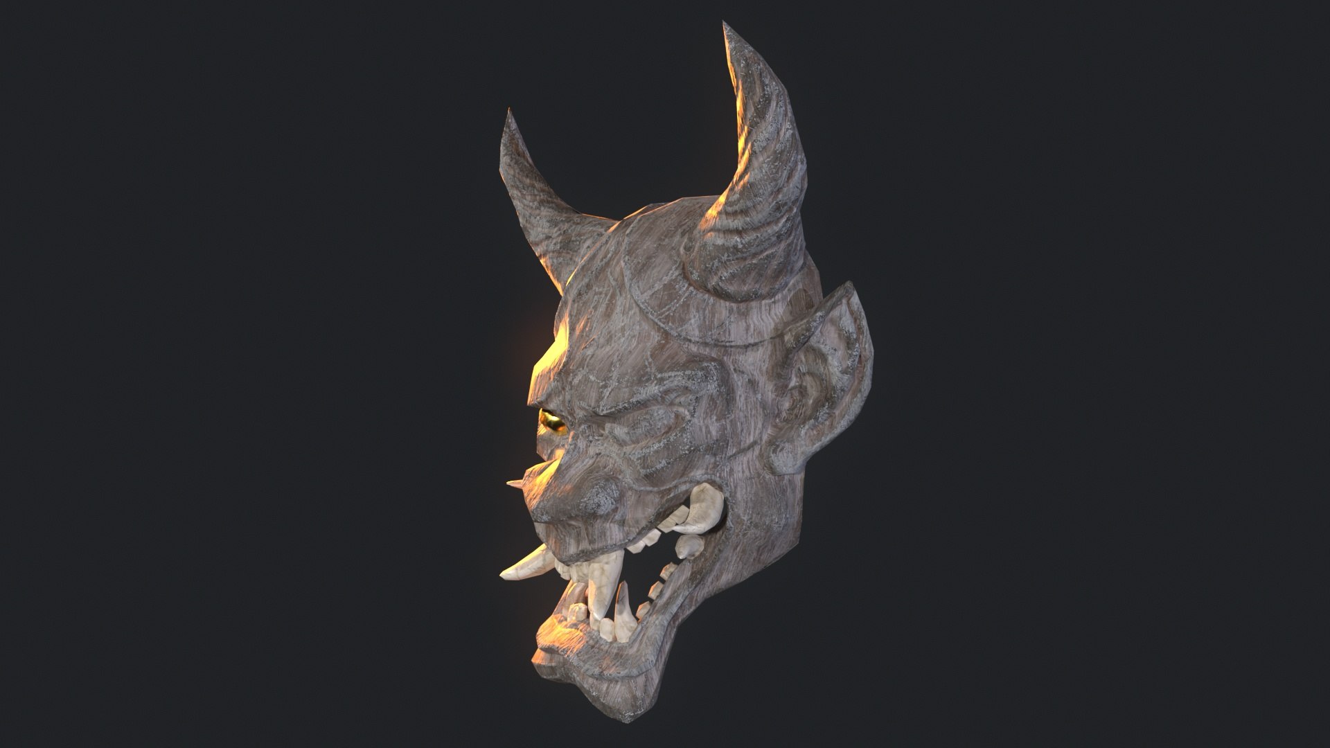 Ancient Japanese Demon Mask 3D Model - TurboSquid 2184698