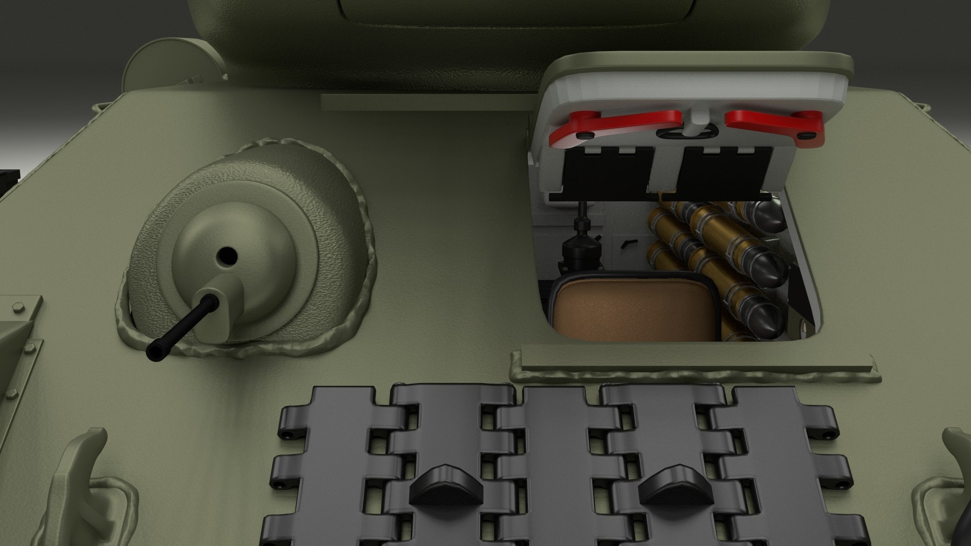 Soviet Tank Interior T 3d Obj