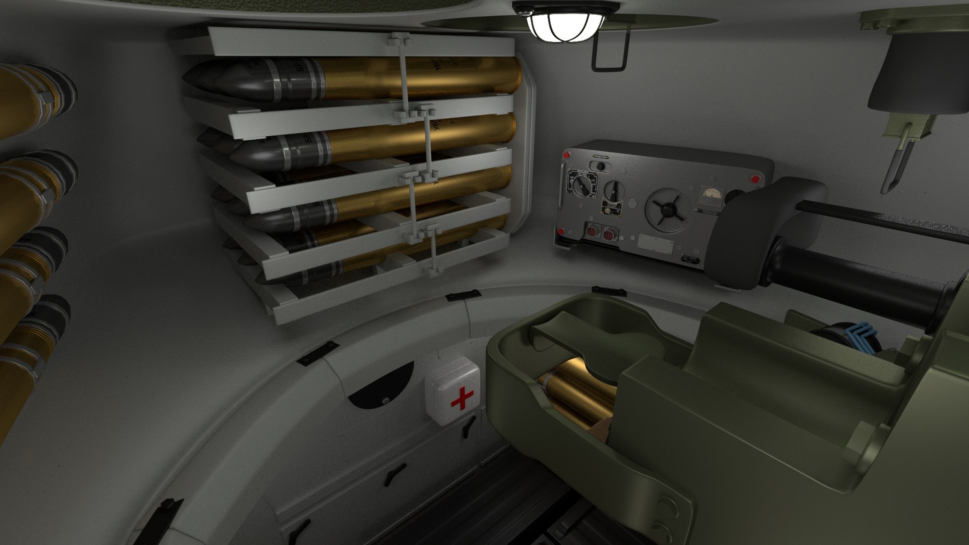 Soviet Tank Interior T 3d Obj