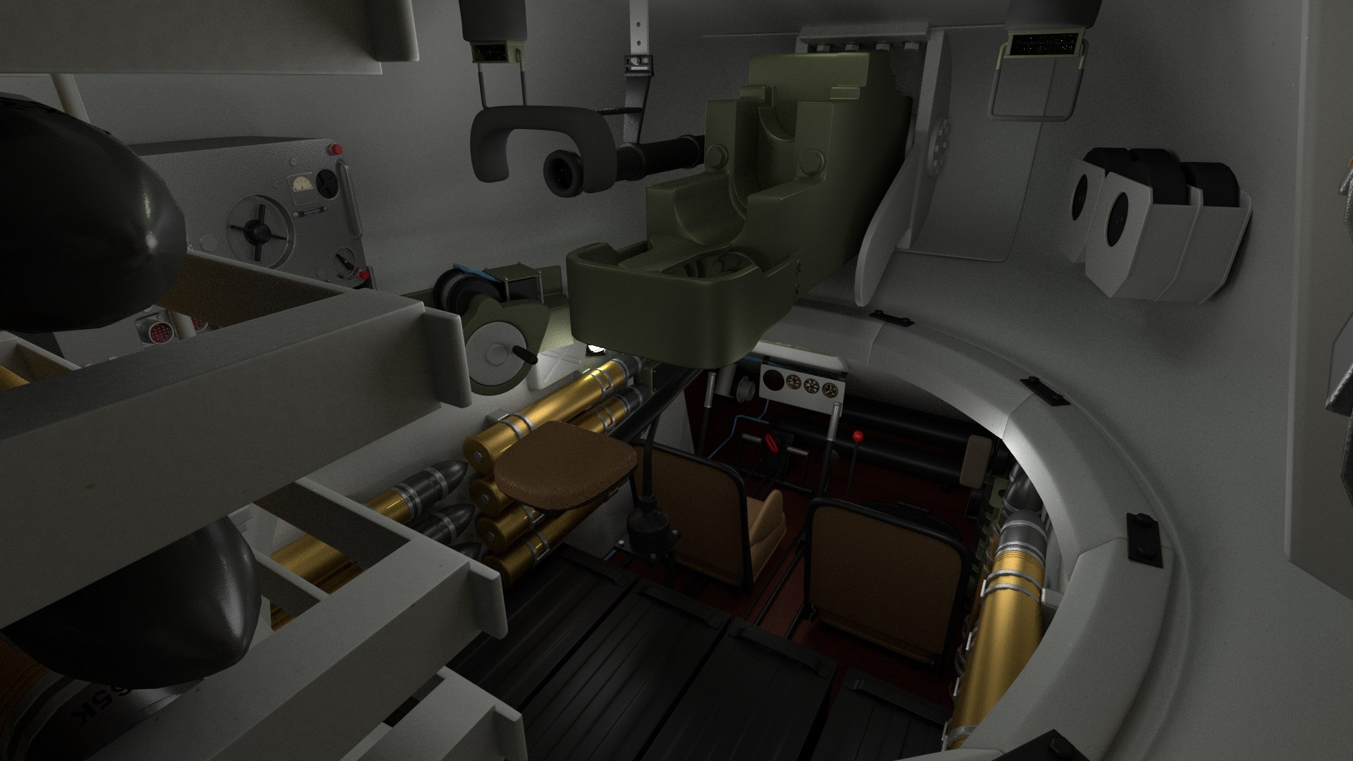 Soviet Tank Interior T 3d Obj