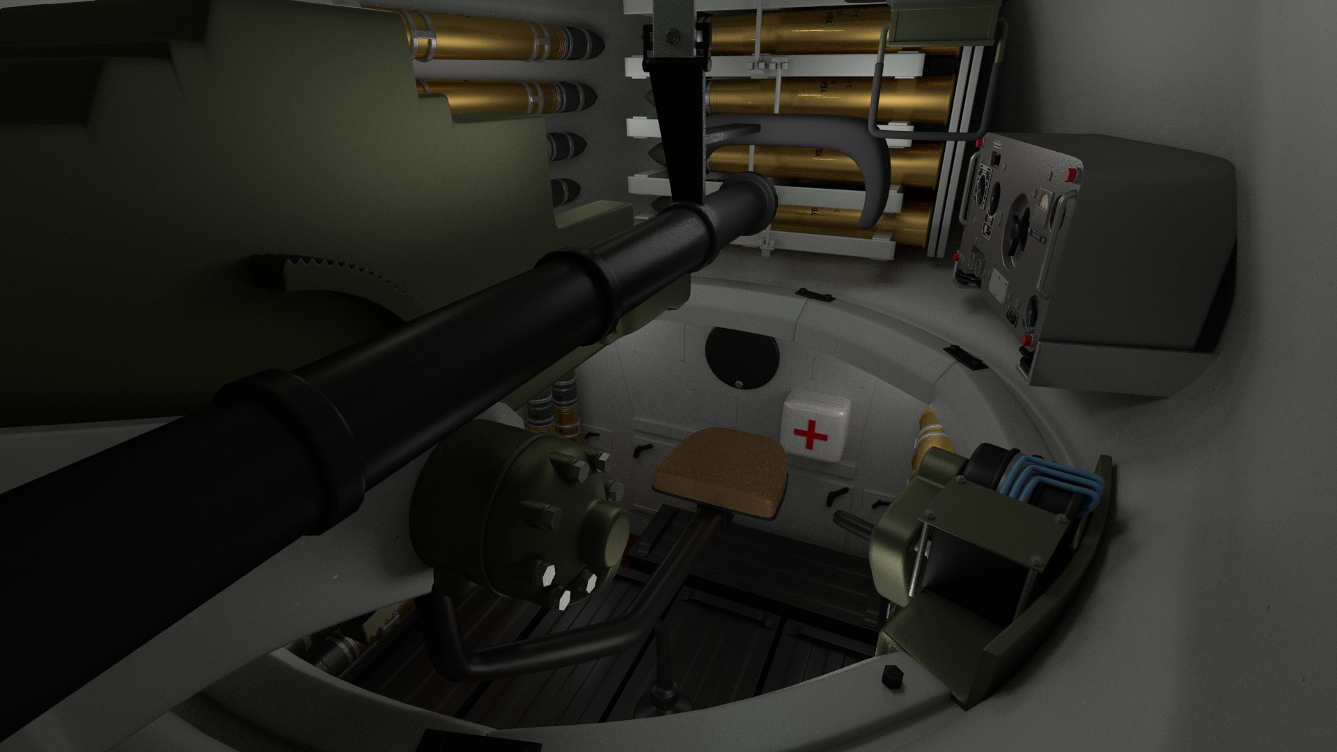 Soviet Tank Interior T 3d Obj