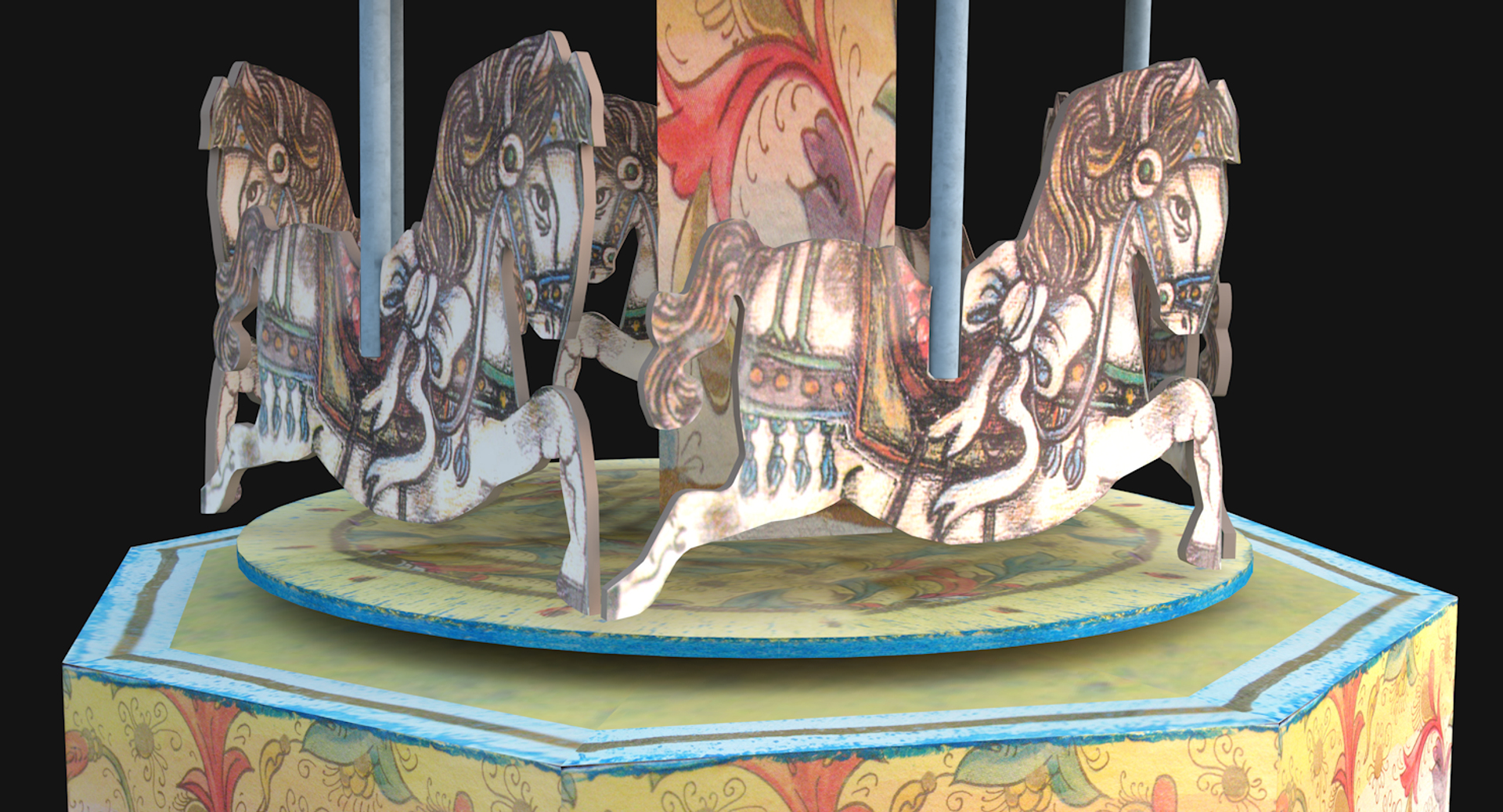 carousel toy obj