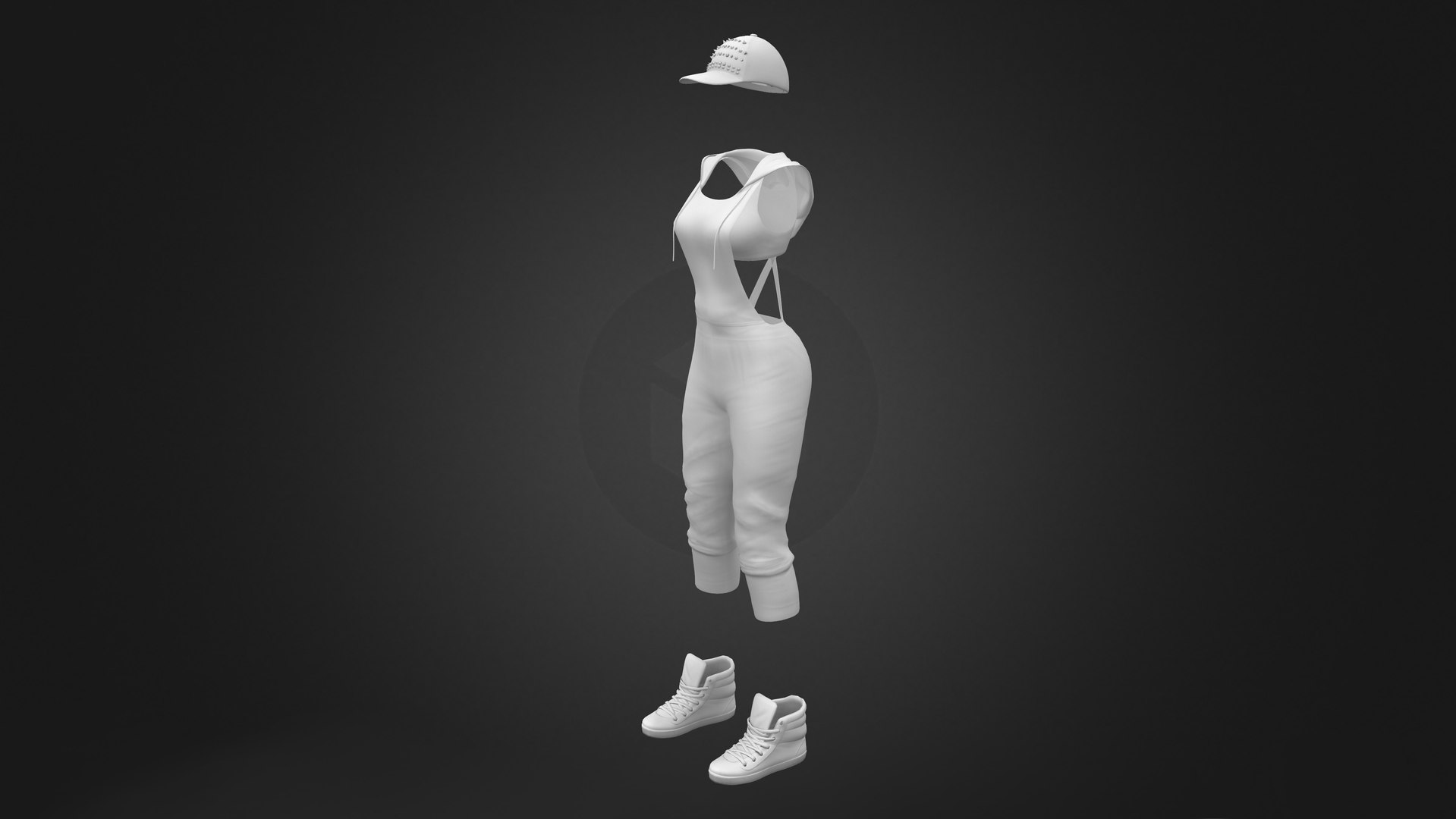 Hip Hop Outfit 3D Model - TurboSquid 1874477